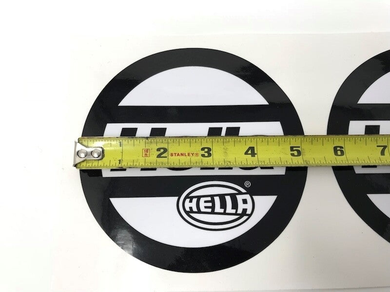 Hella Headlight (covers) decals (1 pair) Black Lettering – CAtuned